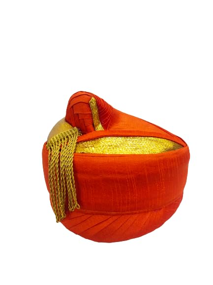 PRIYAKANT SAFAWALA Traditional Handstitch Ready To Wear Orange Colour ...