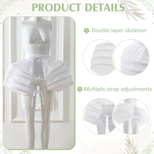 Hercicy Women Victorian Pannier Petticoat Hoop Skirt Cage Underskirt ...