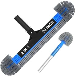 Amazon.com: TidyMister 20'' 2 in 1 Pool Brush Head Cobweb Duster Heavy ...