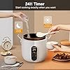 Amazon.com: Mini Rice Cooker 2-Cups Uncooked, 1.2L Portable Non-Stick ...