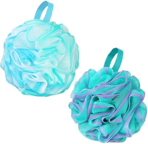 2 PCS Large Shower Puff, Loofah Exfoliating Bath Sponge-60g/PC,Body ...