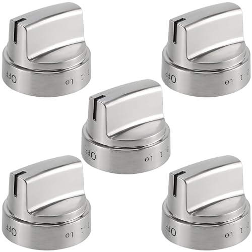 WB03X24818 Stainless Steel Knobs - Gas Stove Range Burner Control Knob ...