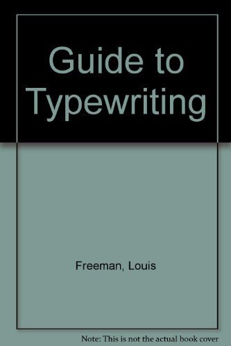 Guide to Typewriting : Amazon.es: Libros
