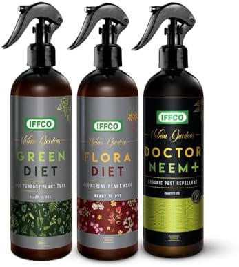 IFFCO Urban Gardens - Plant Food + Mealy Bug Spray Combo- 1.5 Litre - Green Diet, Flora Diet, Dr ...