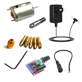 TECHDELIVERS® 12V RS385 Dc Brushed Motor Combo 4.5v To 35v Dc Pwm Speed ...