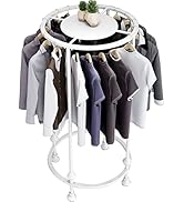 Amazon.com: SPTZQURY Round Garment Rack, Floor Standing Iron clothes ...