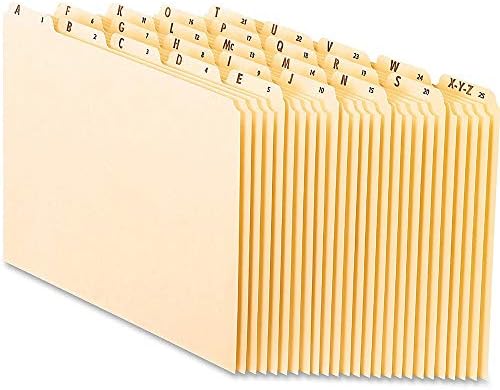 Amazon.com : Globe-Weis Pressboard Vertical Guides, Letter Size, A-Z ...