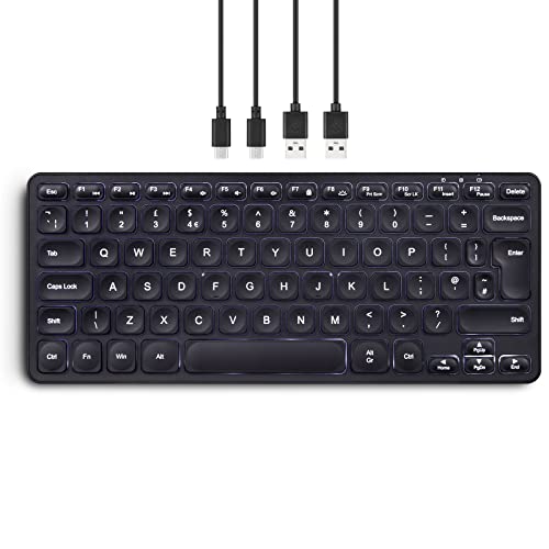 perixx PERIBOARD-616 Wired and Wireless Mini Backlit Keyboard – 4 USB-C ...