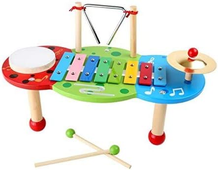 Small Foot 2418 xylophone made of wood, with 8-tone xylophone, triangle ...