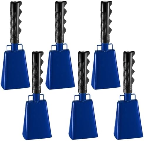 Amazon.com: 6 Pcs Metal Cowbell with Handle, FOVERN1 Large Loud Cow ...