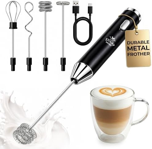 Amazon.com: Zulay Kitchen Rechargeable Milk Frother Handheld - Frother ...