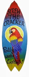 Amazon.com: 32" NEW SURF Parrot Drinking Screw Cracker Polly Wants ...
