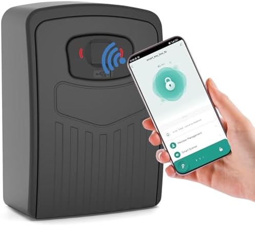 Amazon.com: KENRONE Smart Outdoor Key Lock Box, Fingerprint/Tuya APP ...