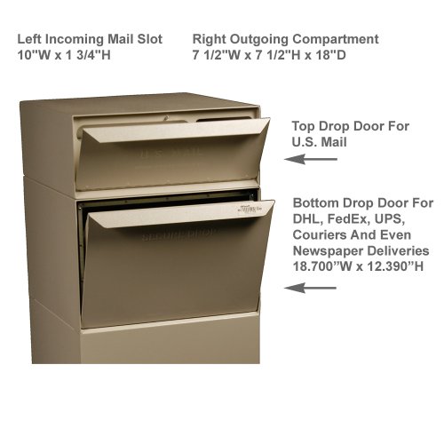 dVault Full Service Vault DVCS0015 Secure Curbside Mailbox/Package Drop ...