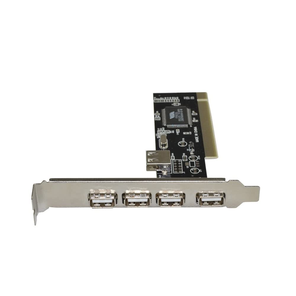480Mbps USB Adapter 5-Port USB 2.0 PCI Hub Card - 480Mbps High Speed ...