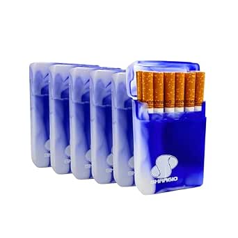 Amazon.com: Shargio Blue Assorted Plastic Cigarette Case King Size Pack ...