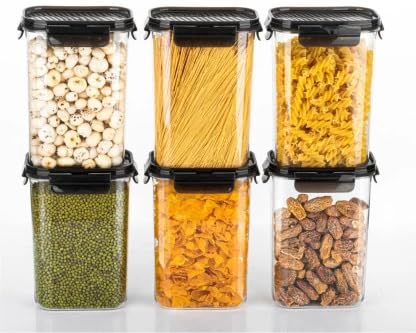 Nexapure Lock Airtight Stackable Plastic Kitchen Food Storage Container ...