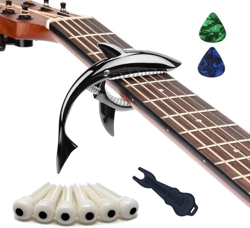 Shark Guitar Capo for Acoustic and Electric Guitar Shark Capo-Made of ...