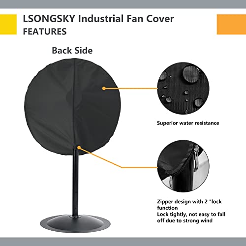 Snapklik.com : Industrial Wall Mount Fan Cover 2 Pack,600D Waterproof ...