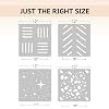 Amazon.com: 4pcs Wall Stencil Set (12 x 12 inches), Herringbone ...