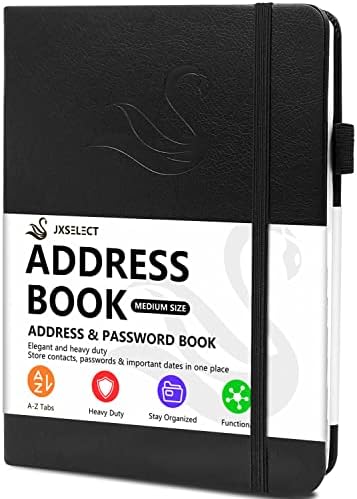 Amazon.com : DRAPHY Address Book with Alphabetical Tabs, Elegant PU ...