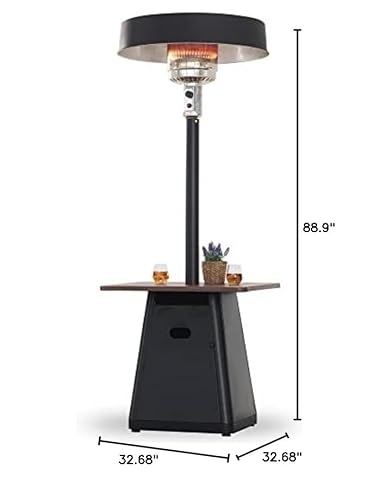 Sunjoy Patio Heater, 40000 BTU Portable Freestanding Steel Frame ...