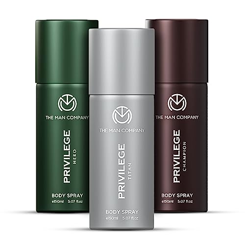 The Man Company Privilege Deodorant for Men, Hero, Champion & Titan ...