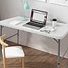 Amazon.com: HYMnature Folding Tables 4 Foot Lightweight, Folding Table ...