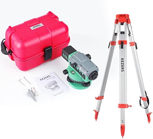 Amazon.com: KEZERS 36X Transit Level Kit With Tripod,Automatic Optical ...