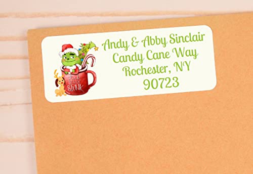 Amazon.com: Personalized Grinch Return Address Labels, Christmas Labels ...