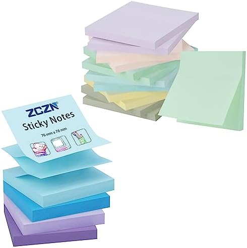 Amazon.com : 4 Pads Watercolor Pop-up Sticky Notes + 12 Pads 6 Colors ...