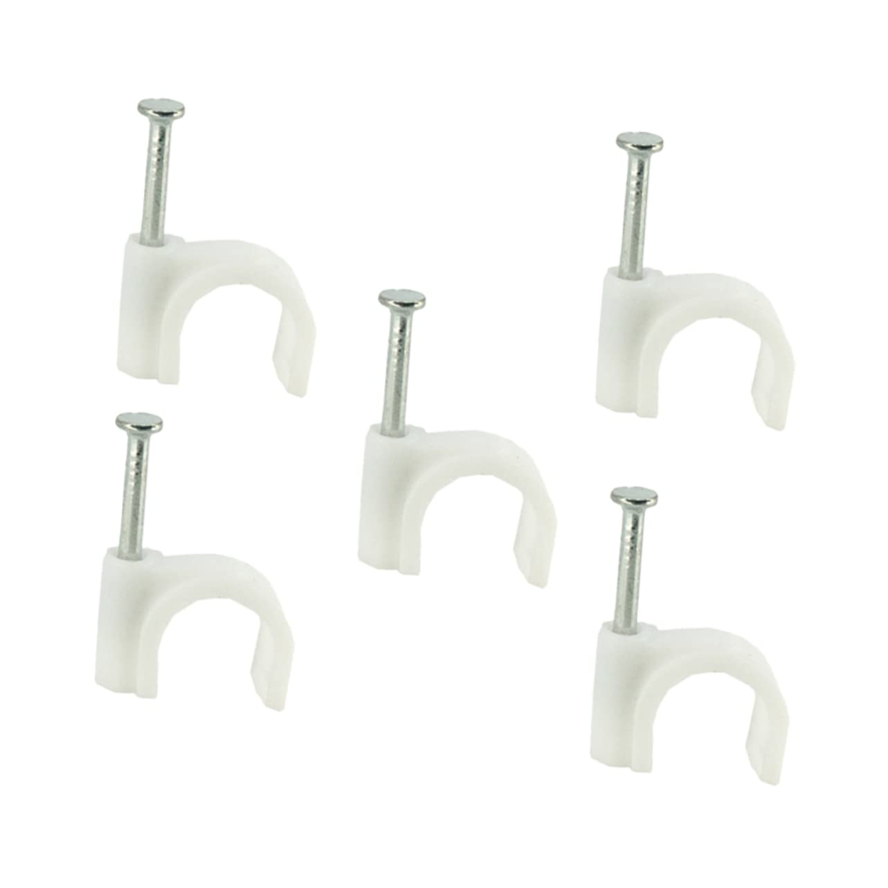 Amazon.com: Uonlytech 100 Pcs Coax Cable Clips Round Cable Clips Wire ...