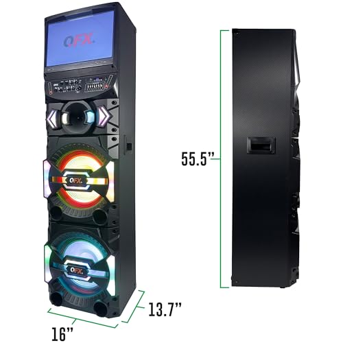 Snapklik.com : QFX Party Speaker Bundle SBX-212W Bluetooth Large Party ...
