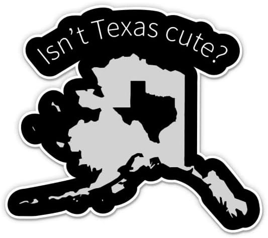 Amazon.com - Alaska Texas Sticker - 3" Laptop Sticker - Waterproof ...