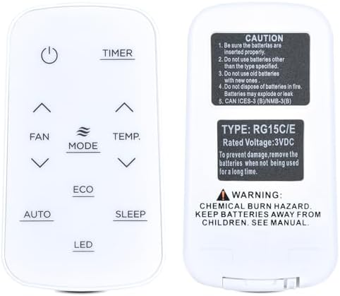 Amazon.com: RG15C1/E Replacement Remote Control Compatible for Toshiba ...