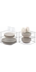 simplywire – 3 Tier Plate Racks – Pack of 2 Kitchen Cupboard Organisers ...