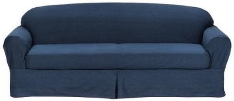 Amazon.com: Classic Slipcovers one Piece Sofa slipcover, Denim Blue ...