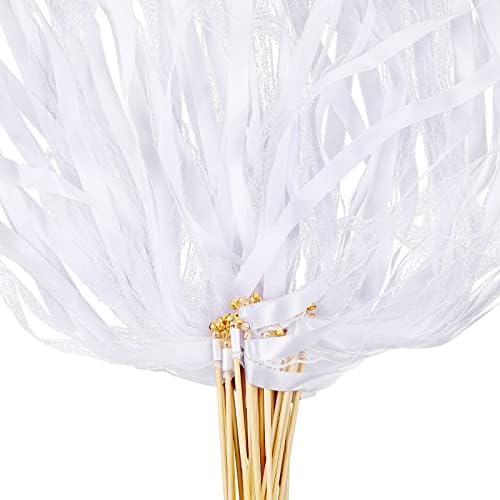 Amazon.com: Taiyin 150 Pcs Lace Ribbon Stick Wands Wedding Wand ...