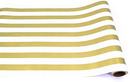 Amazon.com: Striped Table Runner - Dark Green Paper Table Runner for ...