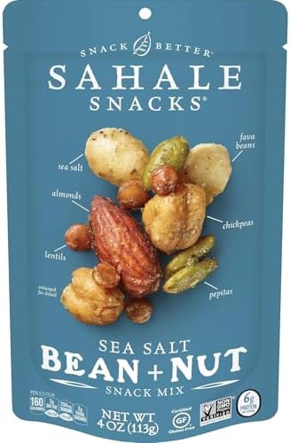 Amazon.com: Sahale Snacks Sea Salt Bean & Nut Snack Mix, 4 Ounces ...