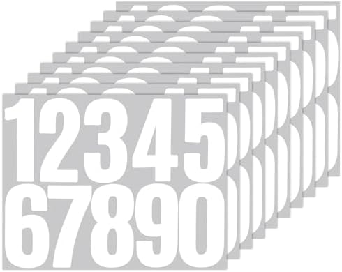 Amazon.com: ZEYIYER 100 PCS White Mailbox Numbers for Outside, 3 Inch ...