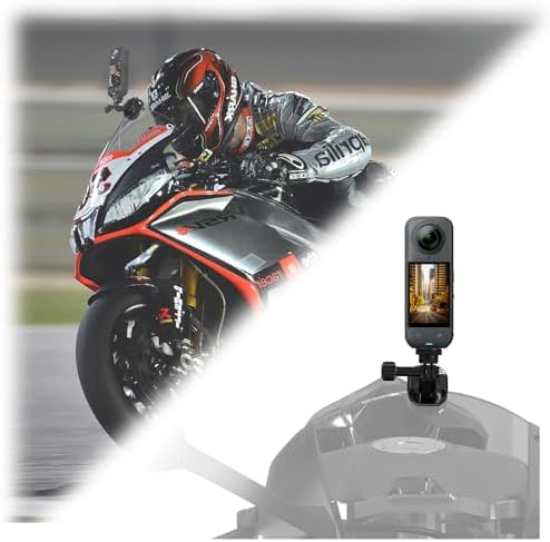 Amazon.com : Flymile Motorcycle Windshield Clip Mount for Insta360 X5 ...