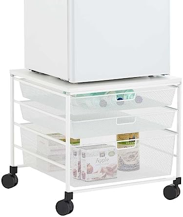 Amazon.com: The Container Store Elfa Printer and Fridge Cart (White ...