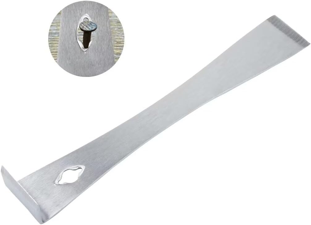 OOTDAY Pry Bar, Stainless Steel Crowbar with Nail Pulling Hole, 10 inch ...