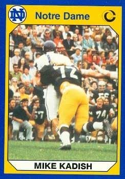 Amazon.com: Mike Kadish Football Card (Notre Dame) 1990 Collegiate ...