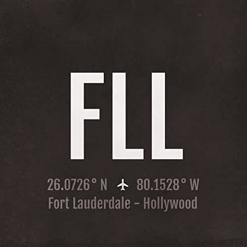 Amazon.com: Fort Lauderdale Hollywood Airport Code Print - FLL Aviation ...
