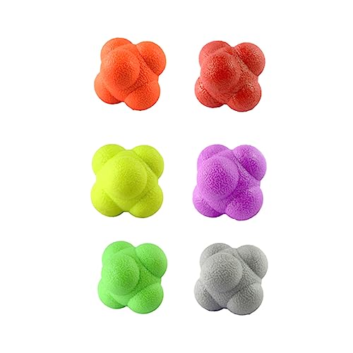 6 Pcs Reaction Bounce Ball Agility Reaction Reflex Ball for Improving ...
