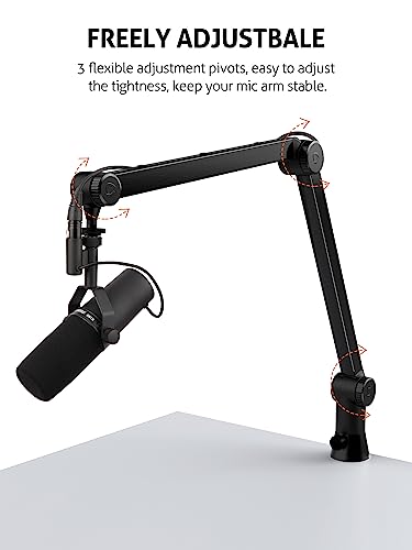 Snapklik.com : Blue Yeti Microphone Boom Arm - Upgraded Heavy Duty Blue ...
