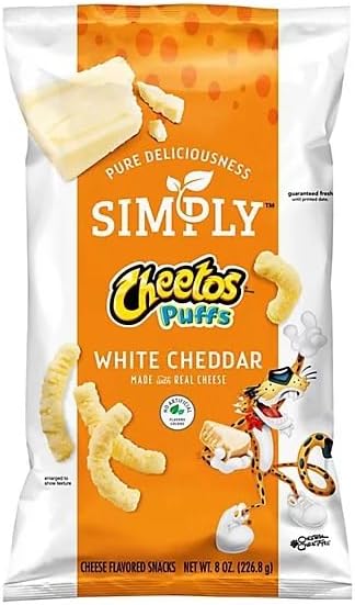 Amazon.com: Simply Cheetos Puffs White Cheddar 8 oz. (Pack of 5)