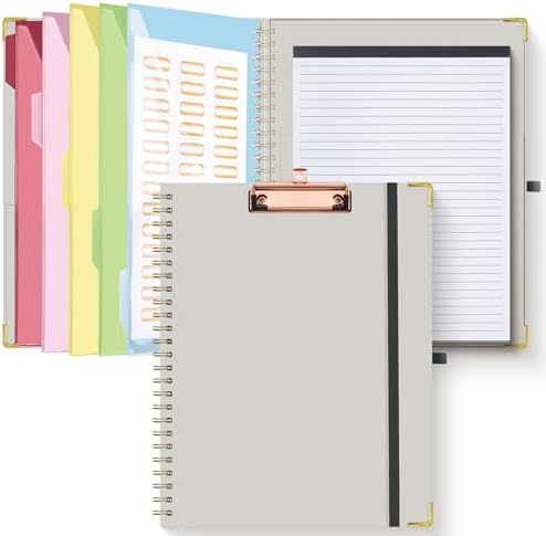 HAUTOCO Clipboard Folder, Clipboard with Storage, Clipboard A4 with 5 ...